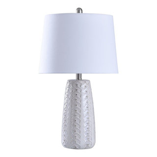 Shannon Table Lamp, Off White, Oatmeal - Transitional - Table Lamps ...