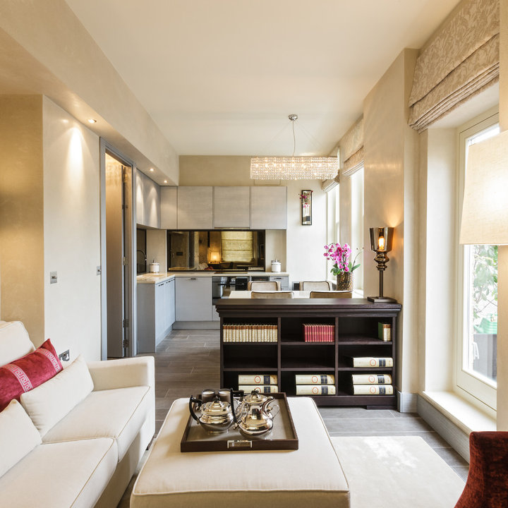 75 Ceramic Tile Living Room Ideas You'll Love - February, 2026 | Houzz