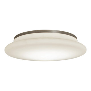 AFX Lighting Sutton LED 18" Flush Mount, Nickel/Frosted White ...