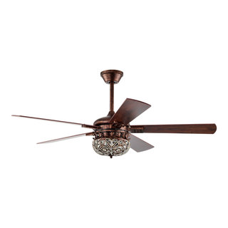 Laylani 52 in. 2-Light Indoor Antique Copper Finish Ceiling Fan ...