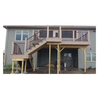 Trex Transcend Rope Swing Deck with Trex Reveal Bronze Rail - Modern ...