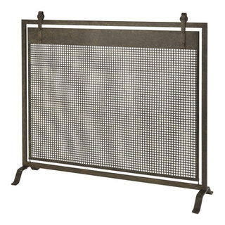 Elk Home Bannockburn Fire Screen 351-10507, Dark Rust - Industrial ...