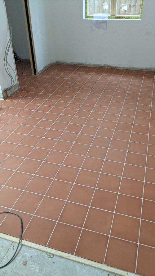 Stained terracotta tiles - ideas how to fix? | Houzz UK