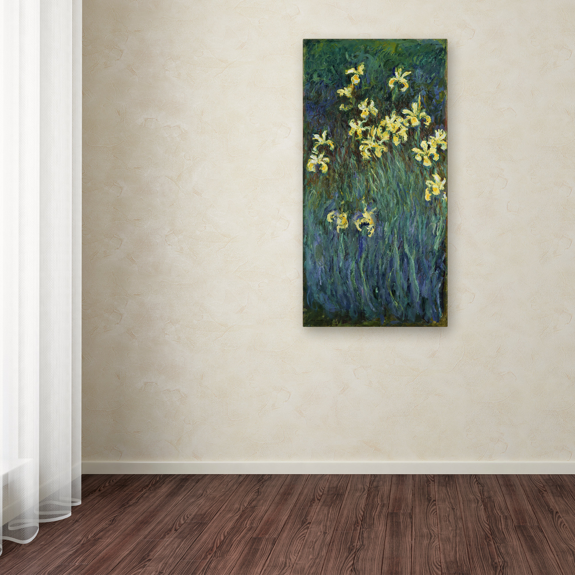 Claude Monet 'The Yellow Irises' Canvas Art, 47"x24" - Farmhouse ...
