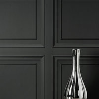 Distinctive Dark Grey Square Panel Wallpaper, Swatch - Transitional ...