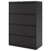 Pemberly Row 36" Wide 4 Drawer Metal Lateral File Cabinet - Black - 2 ...