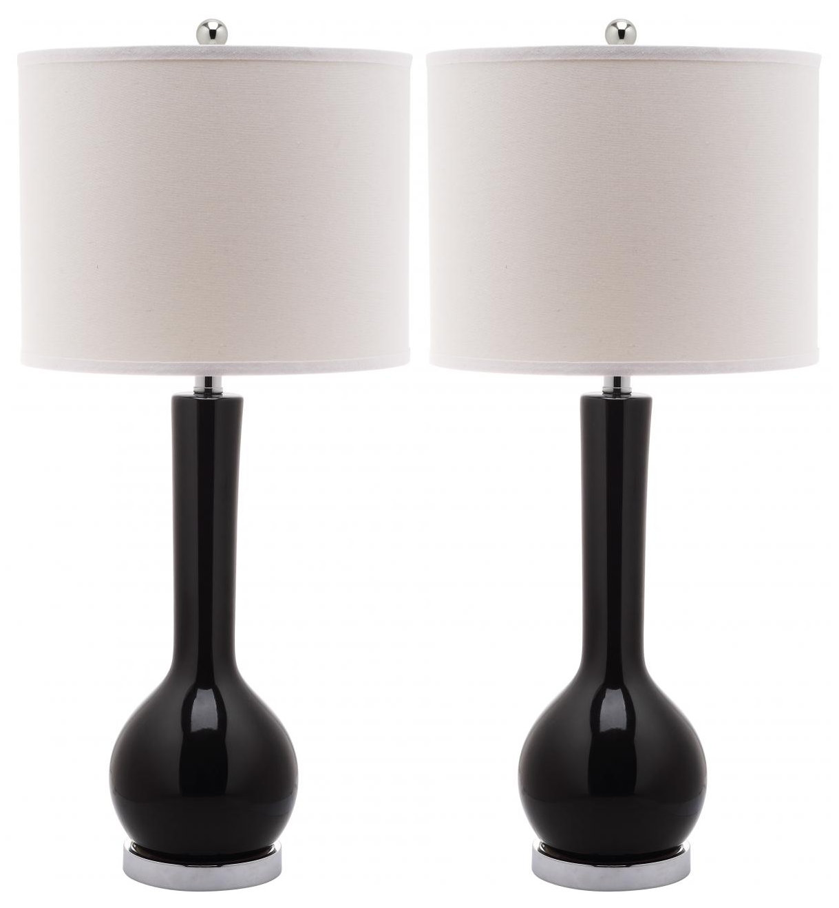 Mae Long Neck Ceramic Table Lamps, Set Of 2 - Contemporary - Lamp Sets ...
