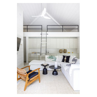 Shadowlawn Pool House - Beach Style - Living Room - Jacksonville - by ...