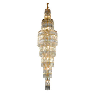 Pegli | New Luxury Long Crystal Chandelier for Stairway - Contemporary ...