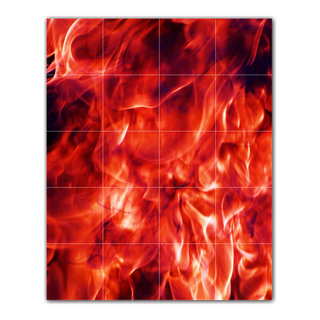 Fire Ceramic Tile Wall Mural HZ500607, 32" Wide x 40" High ...