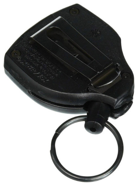 Hy-Ko KC187 Clip-On Key Reel with 48" Retractable Cable, Black, 48 ...