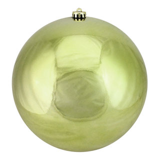 Lime Green Shatterproof Shiny Christmas Ball Ornament 10", 250mm ...