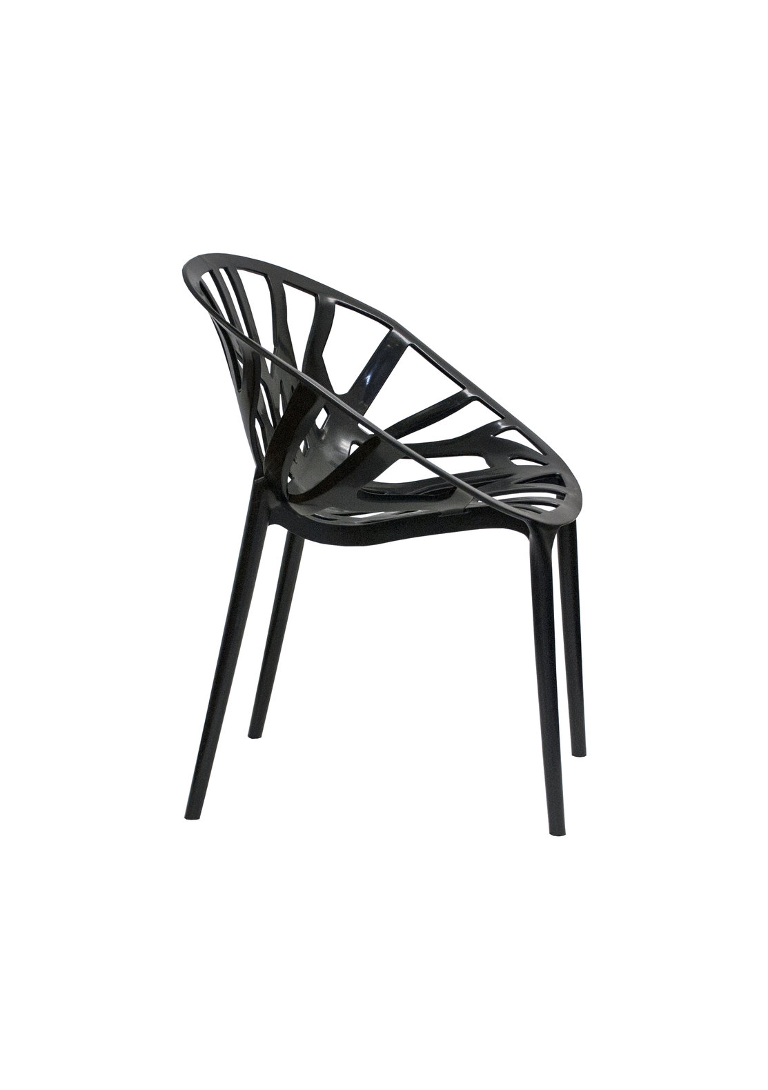 Branch Modern Dining Plastic Side Chair, Set of 4 - Midcentury ...