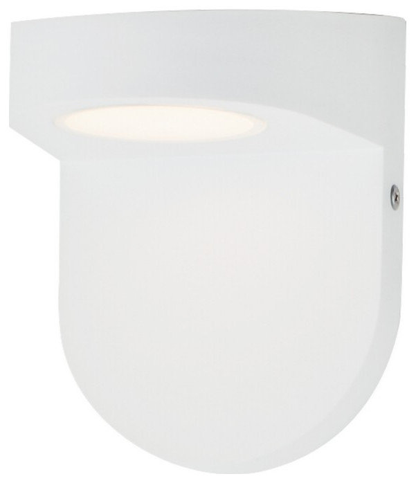 Ledge LED Outdoor Wall Sconce, White - Modern - Outdoor Wall Lights And ...