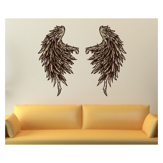 Wings Vinyl Wall Decal WingsUScolor001, 6 in. - Contemporary - Wall ...