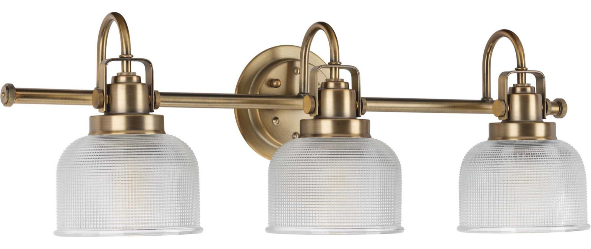 Archie 3 Light Bath & Vanity in Vintage Brass (P2992-163 ...