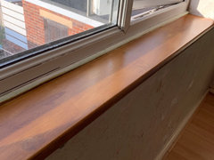 Horrible window sills. Recover and stain, or paint? | Houzz Forum