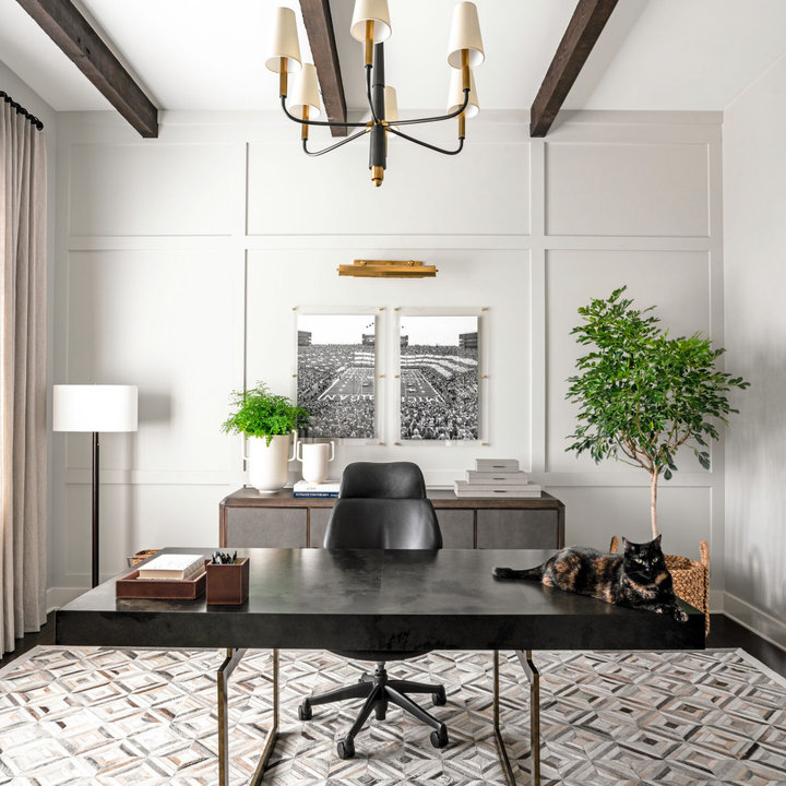 75 Beautiful Study with Panelled Walls Ideas and Designs - November ...