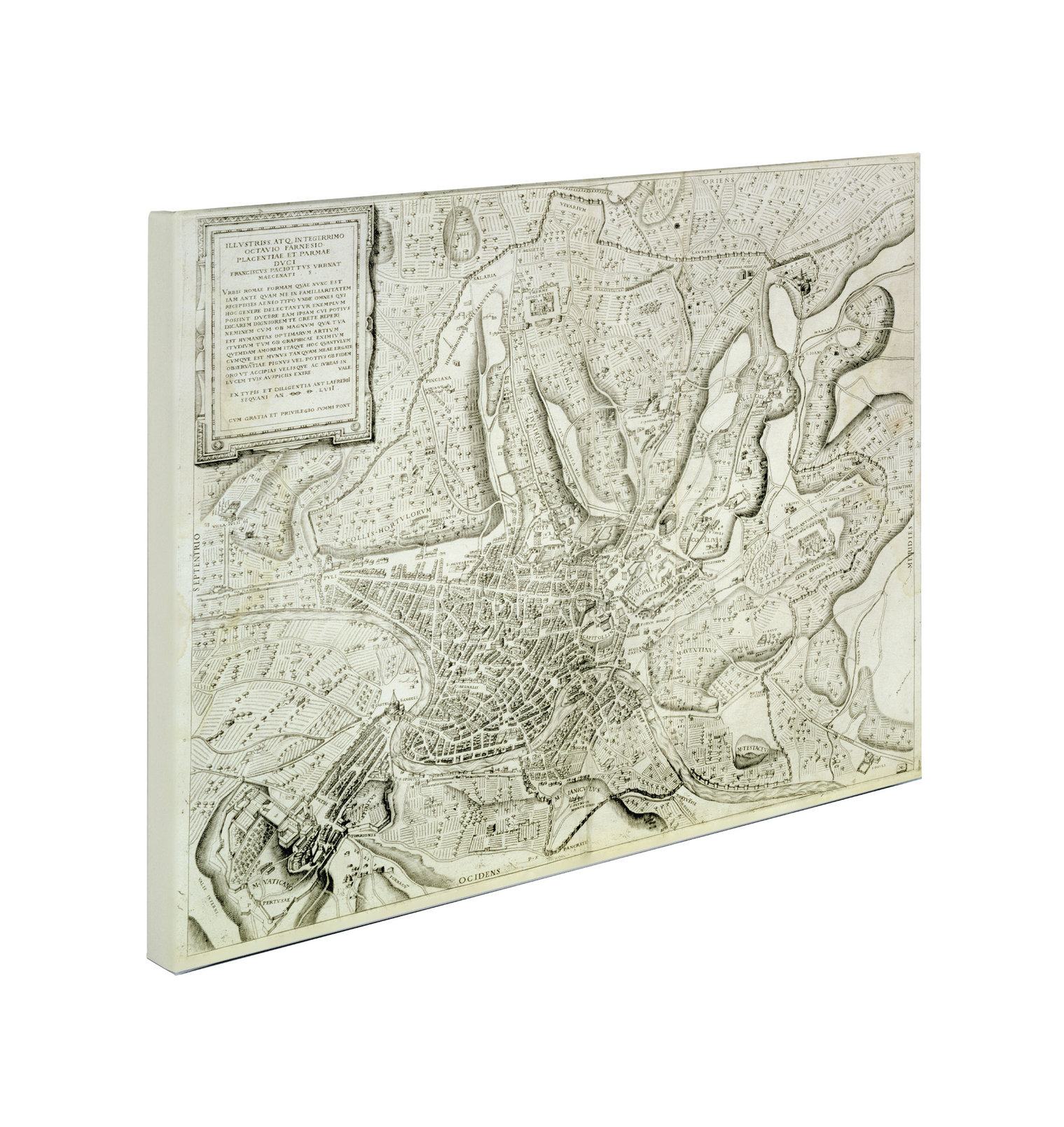 'Map of the City of Rome, 1557' Canvas Art by Antonio Lafreri, 18" x 24 ...