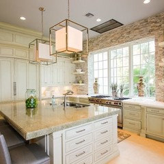 Range hood in front of window