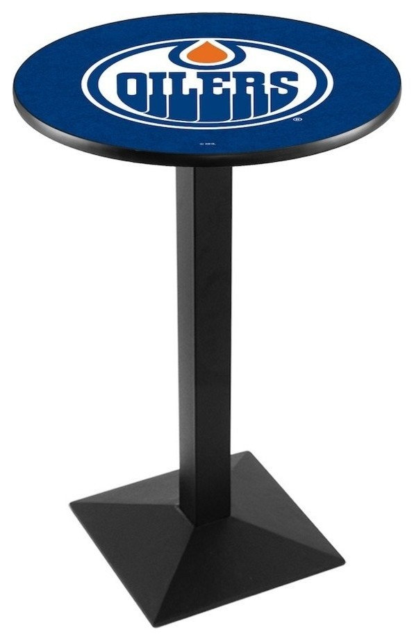 Edmonton Oilers Pub Table, 36"x36", 36"x36" - Contemporary - Indoor Pub ...