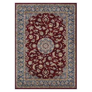 Couristan Monarch Medallion Rug, Bordeaux, 3'3"x5'3" - Traditional ...