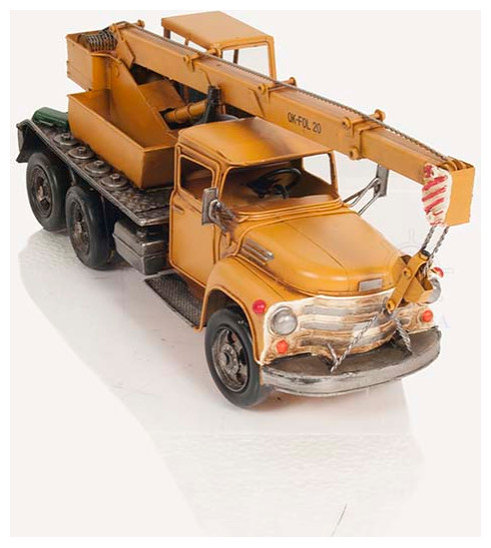 Old Modern Handicrafts AR003 Metal Handmade Crane Truck Model ...