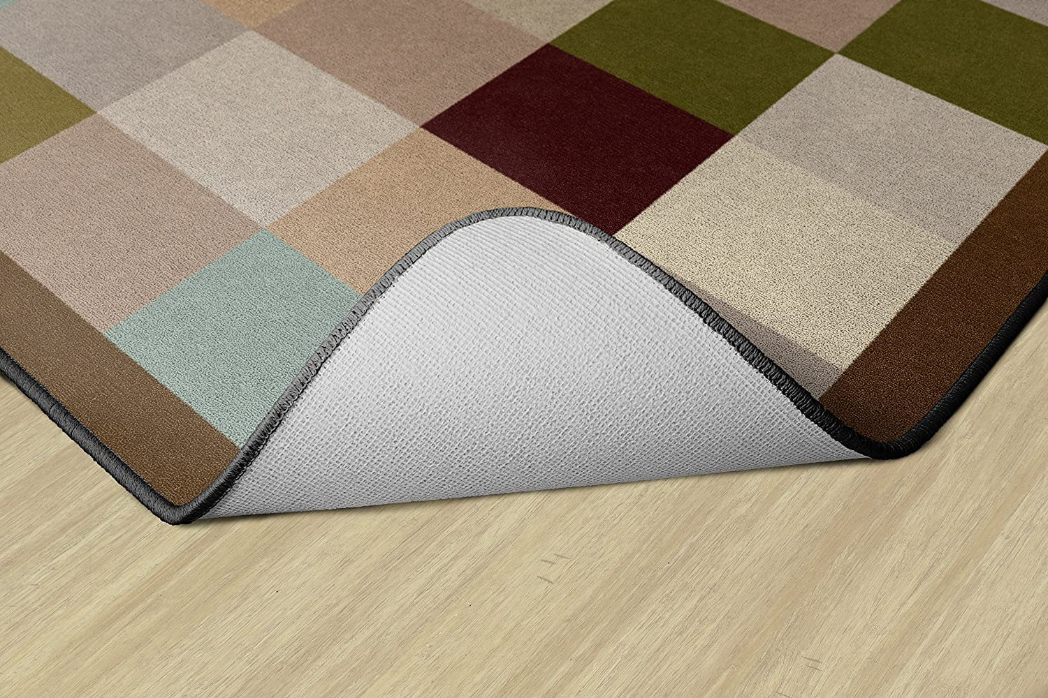 Flagship Carpets FM182-22A 4'x6' Multi Block Classroom or Office Rug ...