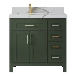 Cambridge 36" Left Offset Bath Vanity, 36" Left Offset - Transitional ...