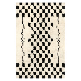 nuLOOM Nathalie Modern Checkered Shag Area Rug, 5'x8' - Contemporary ...