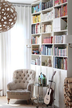 Need help with creative music book storage in dining/music room!