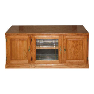 Oak Traditional TV Stand, 53w - Traditional - Entertainment Centers And ...