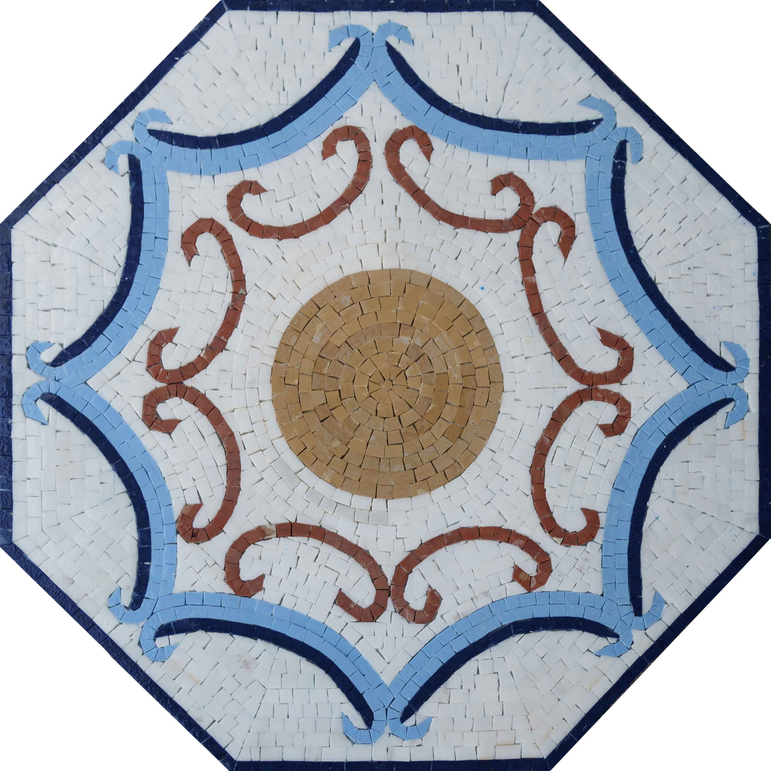 Geometric Mosaic - Octagon Shape, 48" x 48" - Contemporary - Tile ...