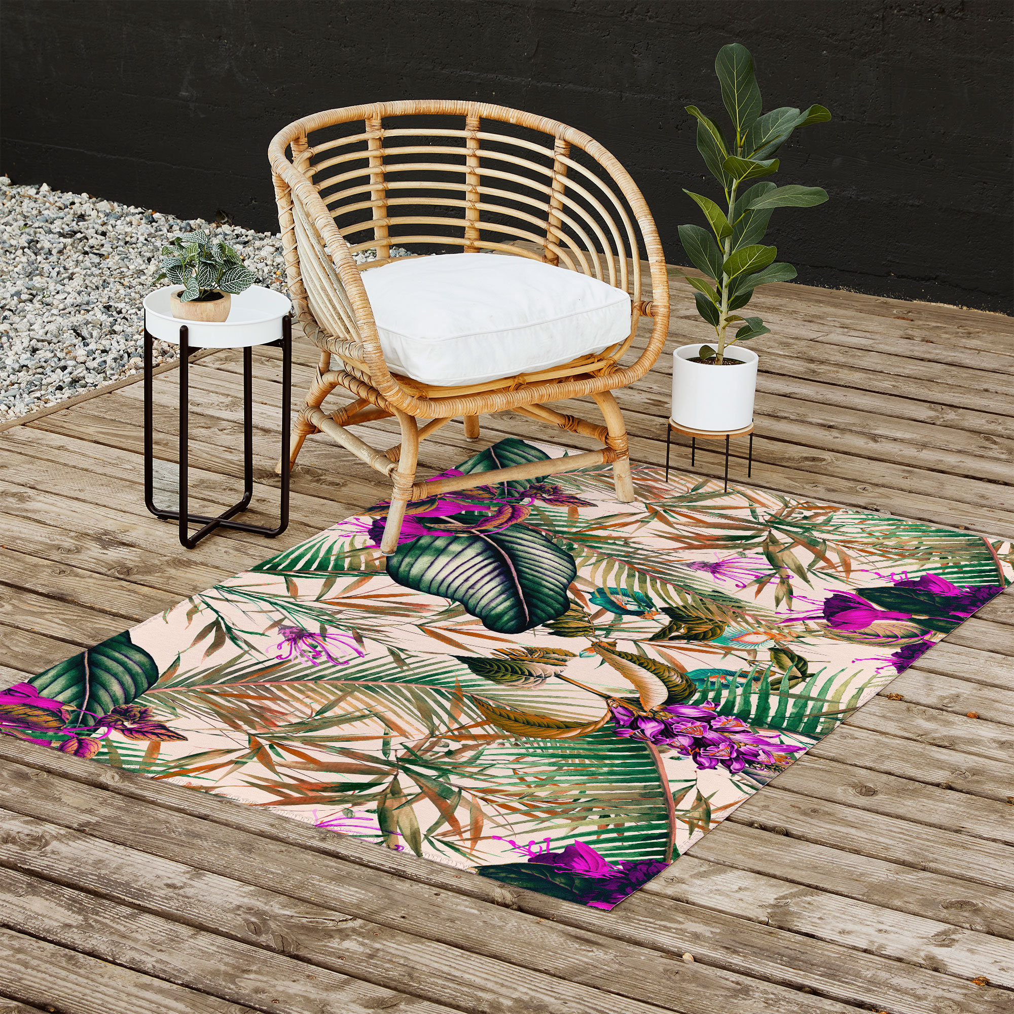 Marta Barragan Camarasa Exotic Botanical Foliage 018 Outdoor Rug, 5'x7 ...