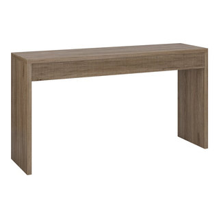Lawrence 55 Wide Rectangular Console Table in Antiqued Gray Oak ...