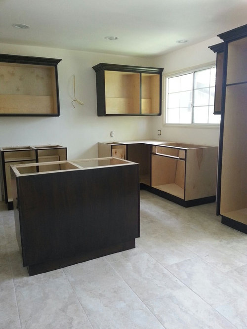 Los Angeles - Completely redone kitchen . Before/During/After