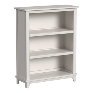 Lodge 46"H Wood Bookcase, Cream - Transitional - Bookcases - by ...