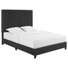 Legends Home Queen Size Charcoal Grey Upholstered Platform Bed ...