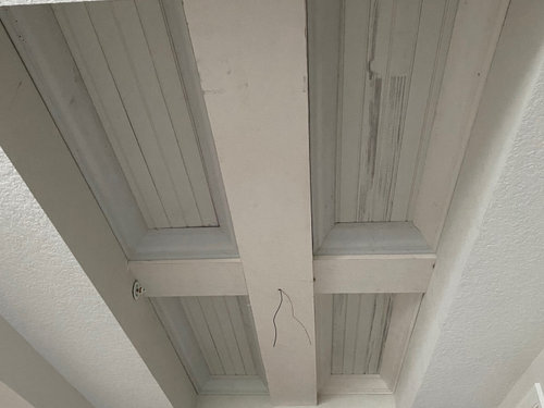 Stained Beadboard Coffered Ceiling | Shelly Lighting