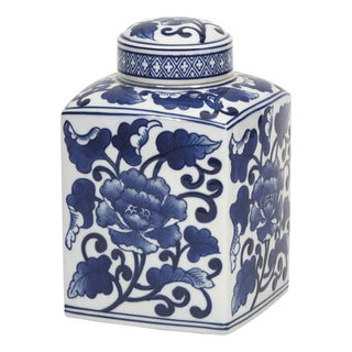 Durable Ceramic Small Lidded Jar - Contemporary - Decorative Jars And ...