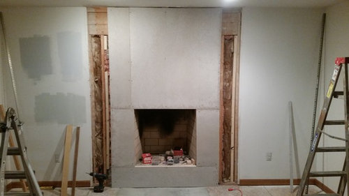 fire place framing and reface