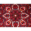 Dutch Tulip Red Semi Antique Hand Knotted Shiny Wool Oriental Rug 9'7 ...