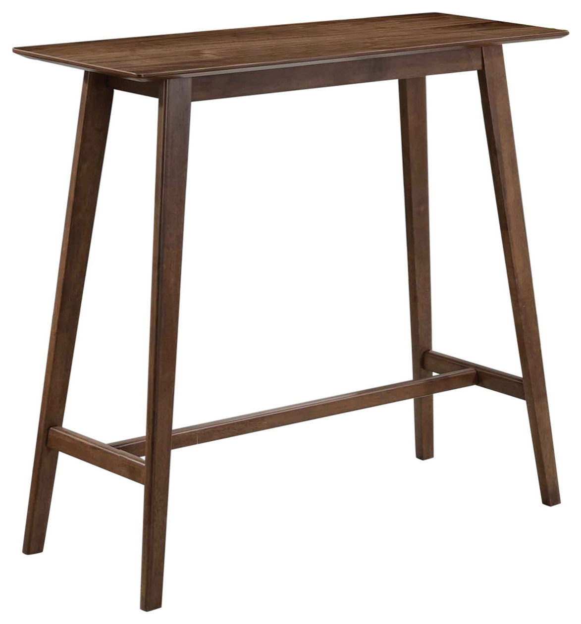 Wood Rectangular Bar Table, Walnut - Transitional - Indoor Pub And ...