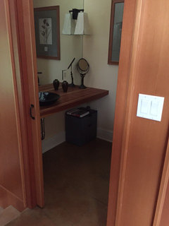 Sliding door for powder room?