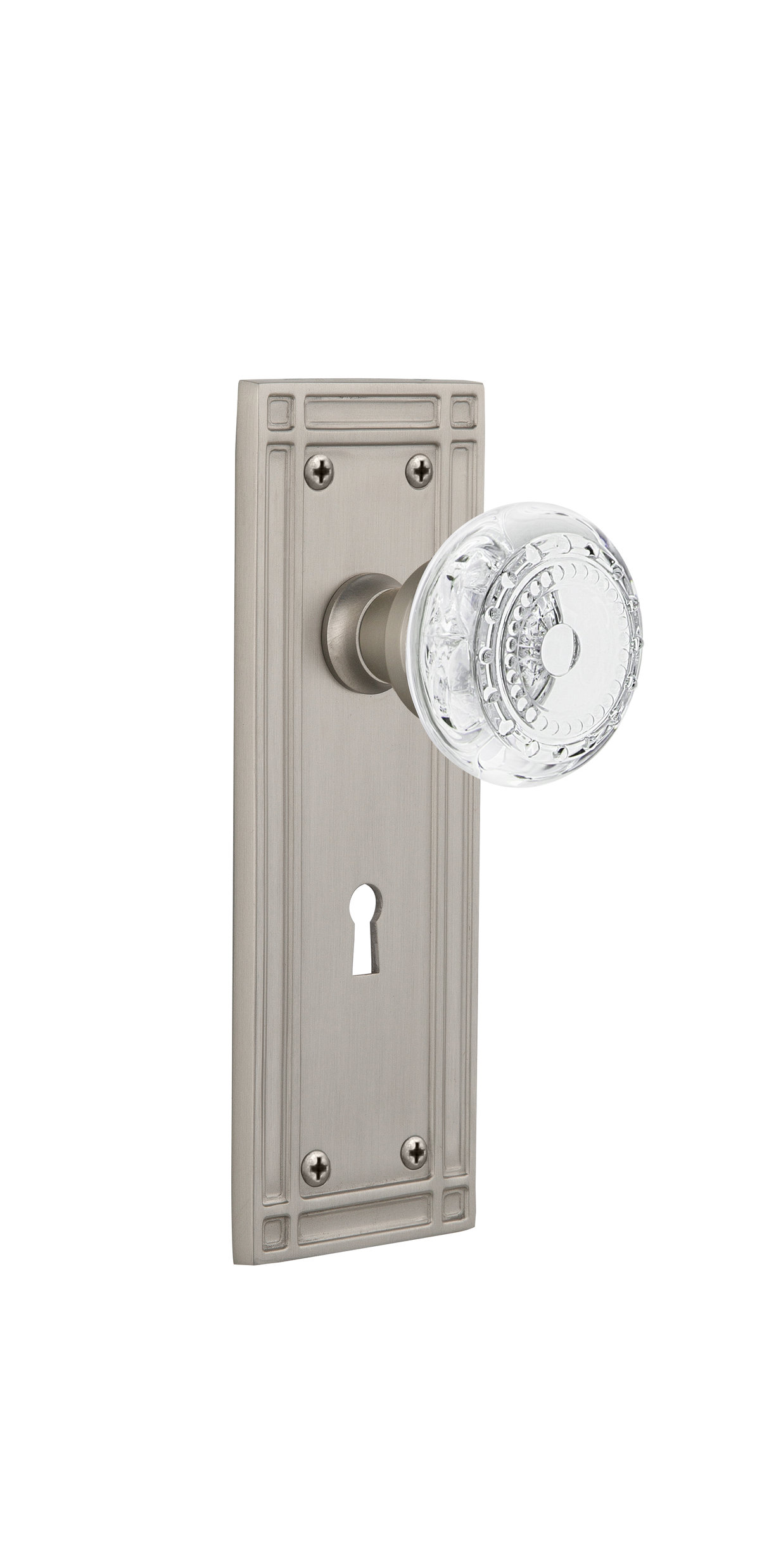 Mission Plate Single Dummy, Keyhole Crystal Meadows Knob - Craftsman ...