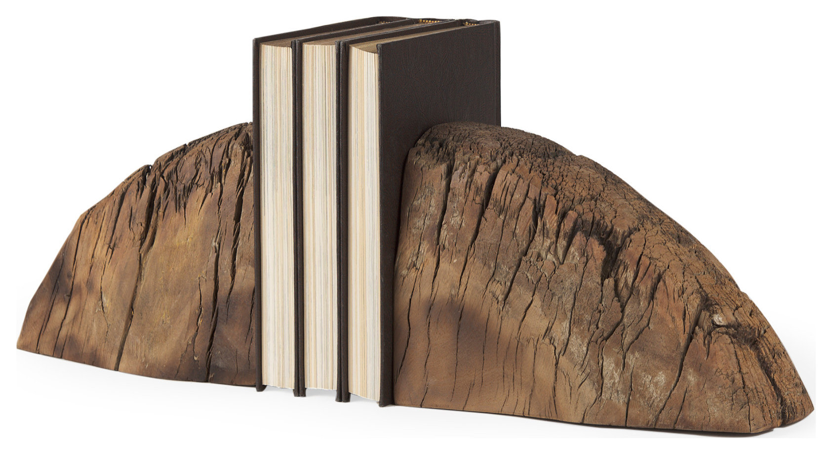 Incana Handmade Reclaimed Wooden Bookends - Rustic - Bookends - by ...