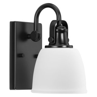 Preston Collection One-Light Coastal Matte Black Bath and Vanity Light ...