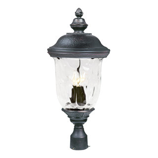 Carriage House DC 3-Light Outdoor Pole/Post Lantern in Oriental Bronze ...