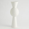 High Chiseled Orb Large Matte White Vase - Transitional - Vases - by Lighting Reimagined | Houzz