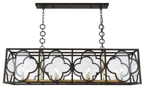 Elegant Lighting Trinity Collection Chandelier, Aged Copper/Golden Iron ...